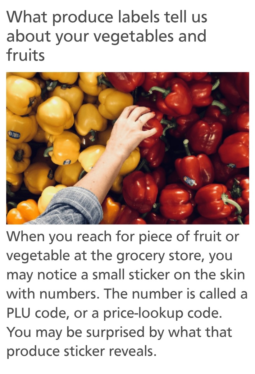 KNOW YOUR FOOD! – Understanding The Numbers On Your Fresh Food Labels ...